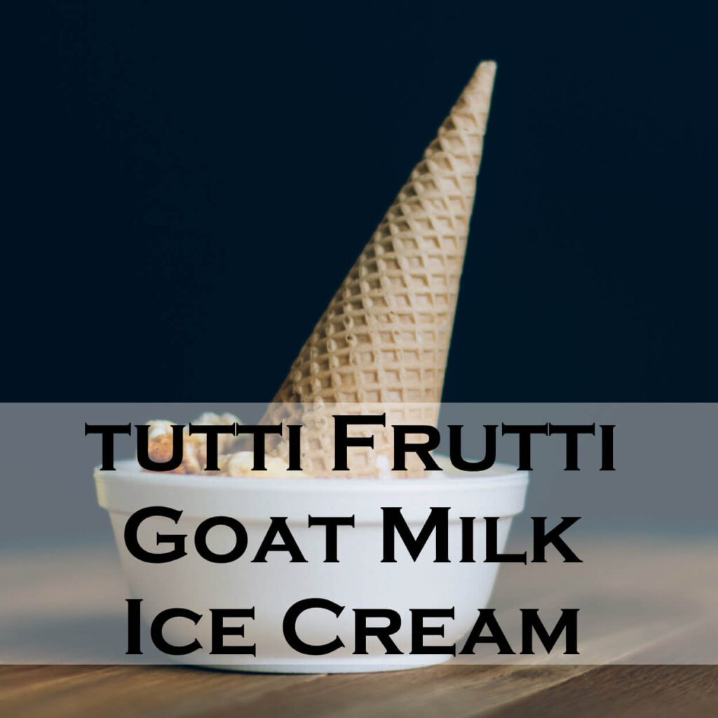 Tutti Frutti Goat Milk Ice Cream Recipe - Serving Ice Cream